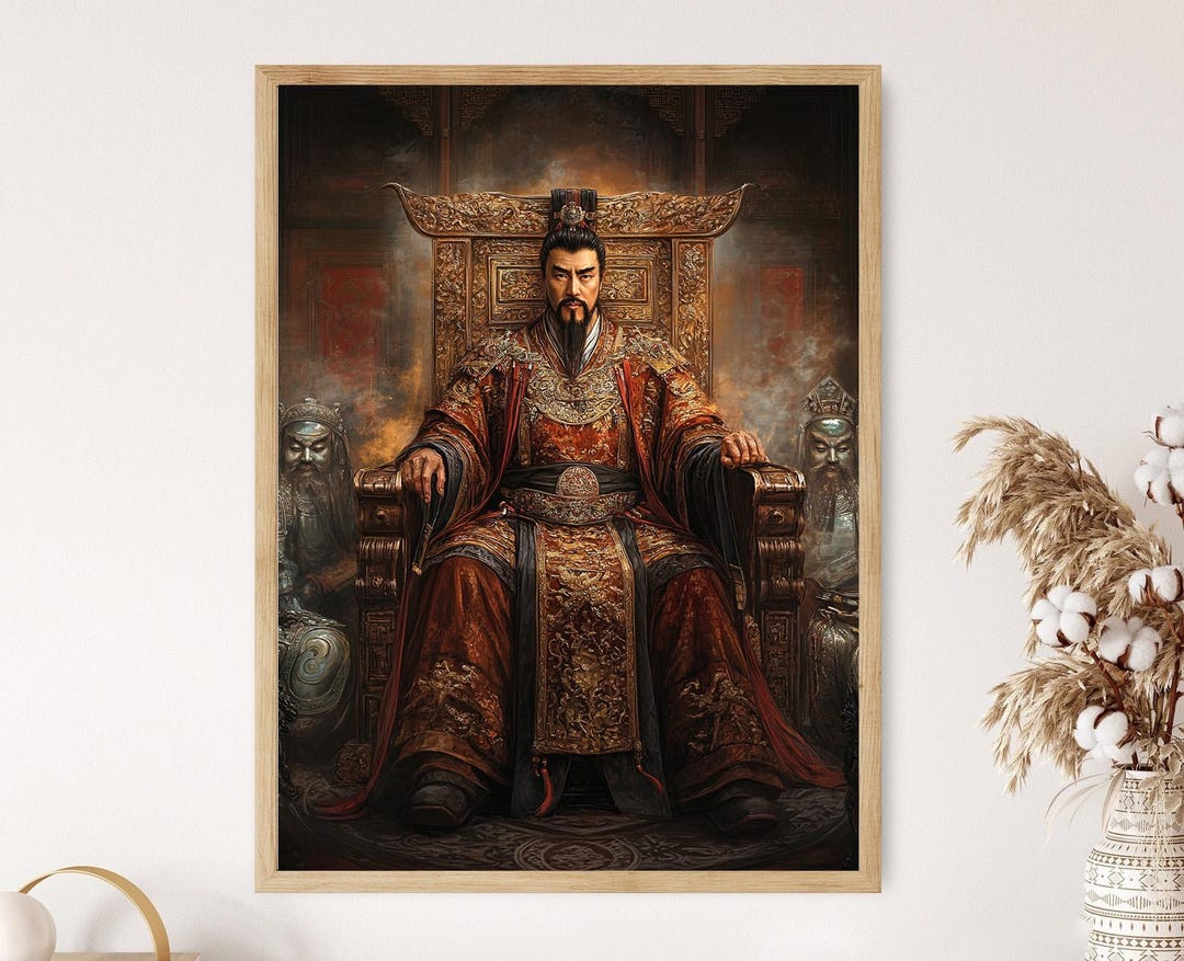 Han Dynasty Emperor Art Print, Traditional Han Robes, Jade Carvings ...