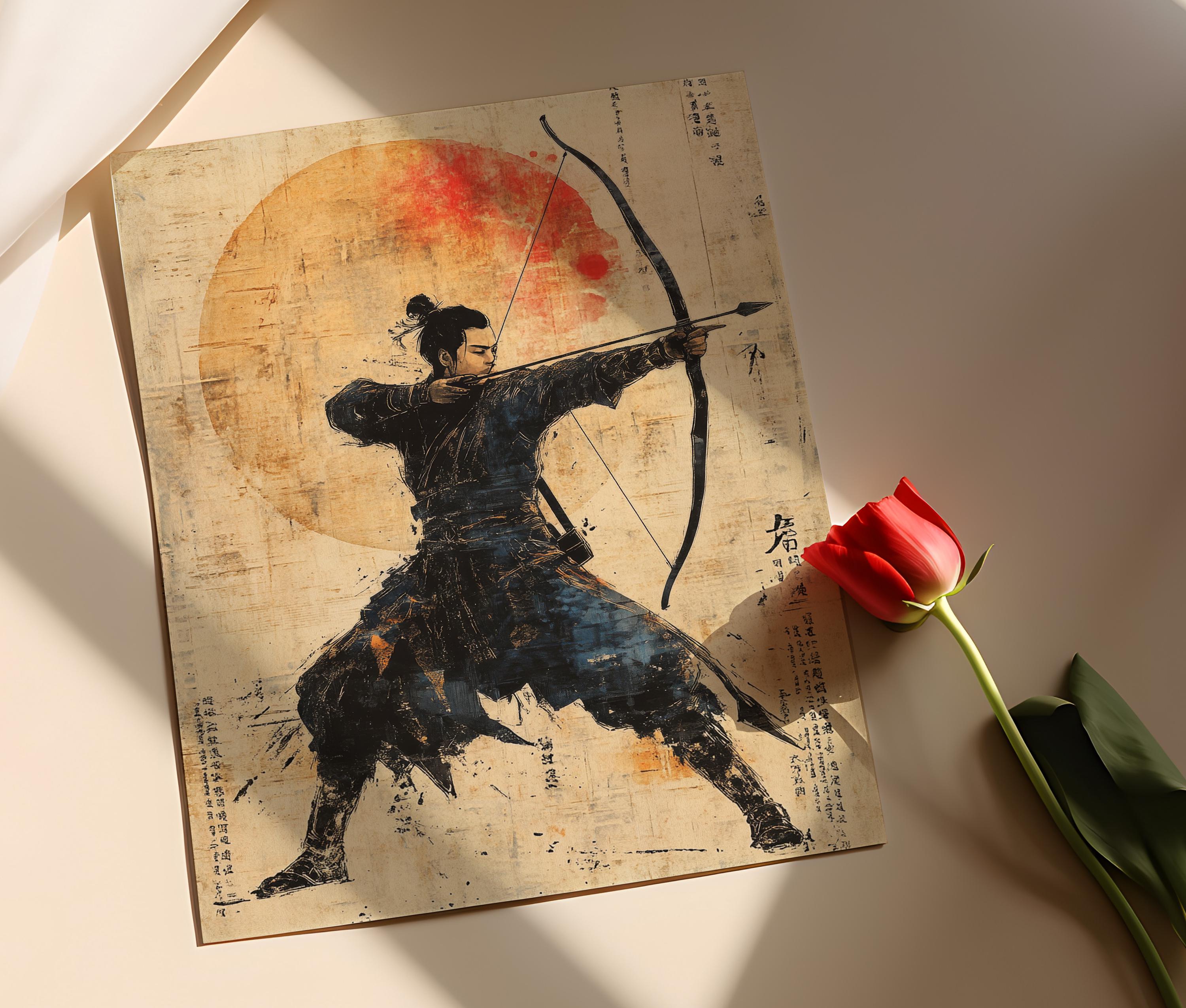 Hou Yi Legendary Archer Art Print, Chinese Mythology Poster - Etsy