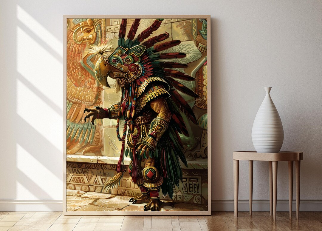 Aztec Empire Print, Rich Historical Tapestry, Educational Classroom Art ...