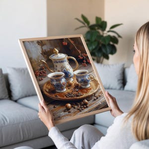 Ethereal Turkish Coffee Print, Luxurious Artwork, Swirling Steam - Etsy