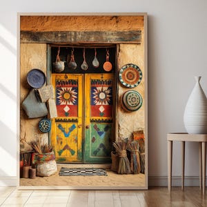 Sudanese Storefront Art Print, Traditional Nubian Design, African ...
