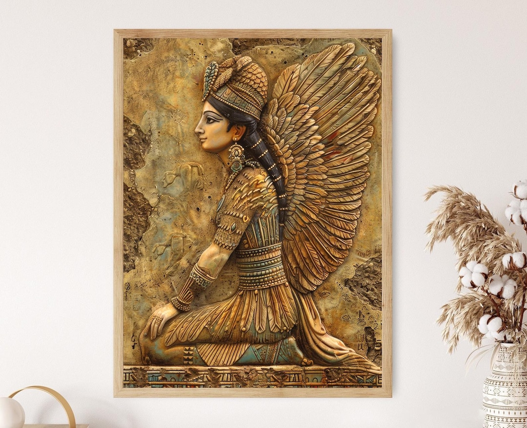 Sumerian Goddess Inanna, Mesopotamian Art Print - Etsy