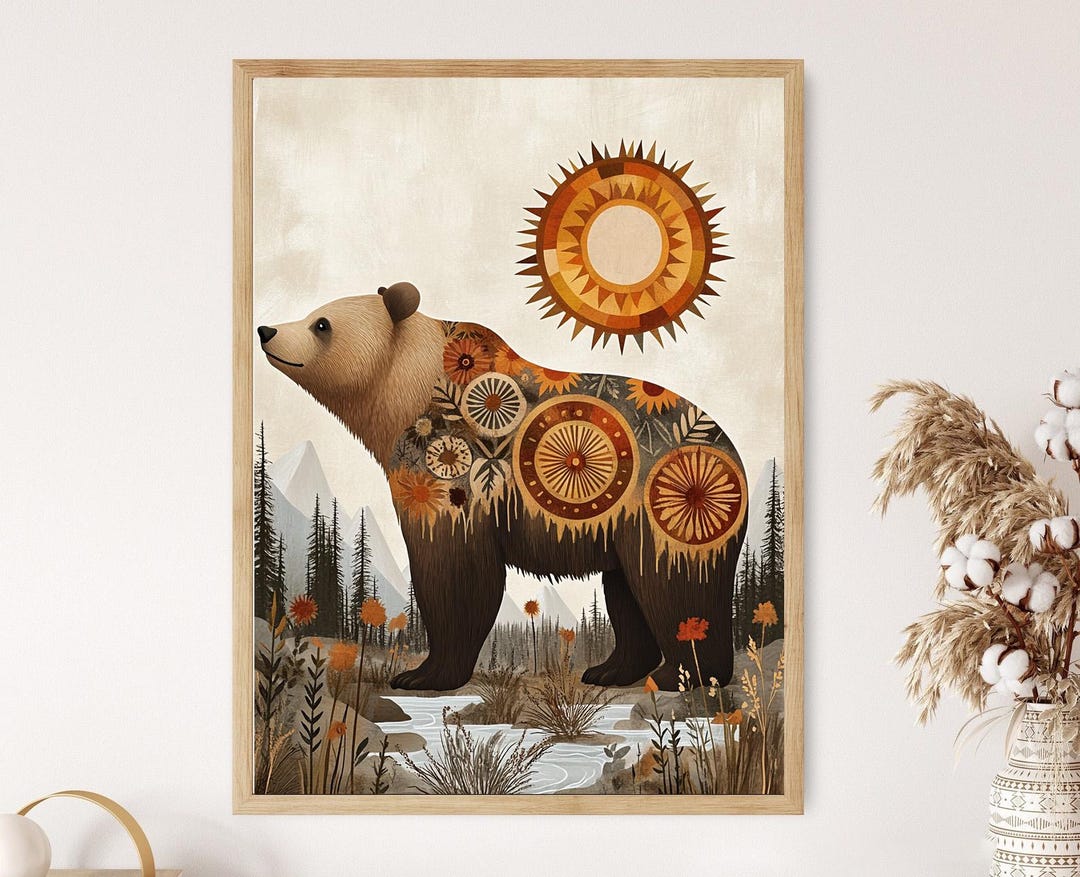 Sami Sun Bear Sacred Symbol Fine Art Print - Etsy