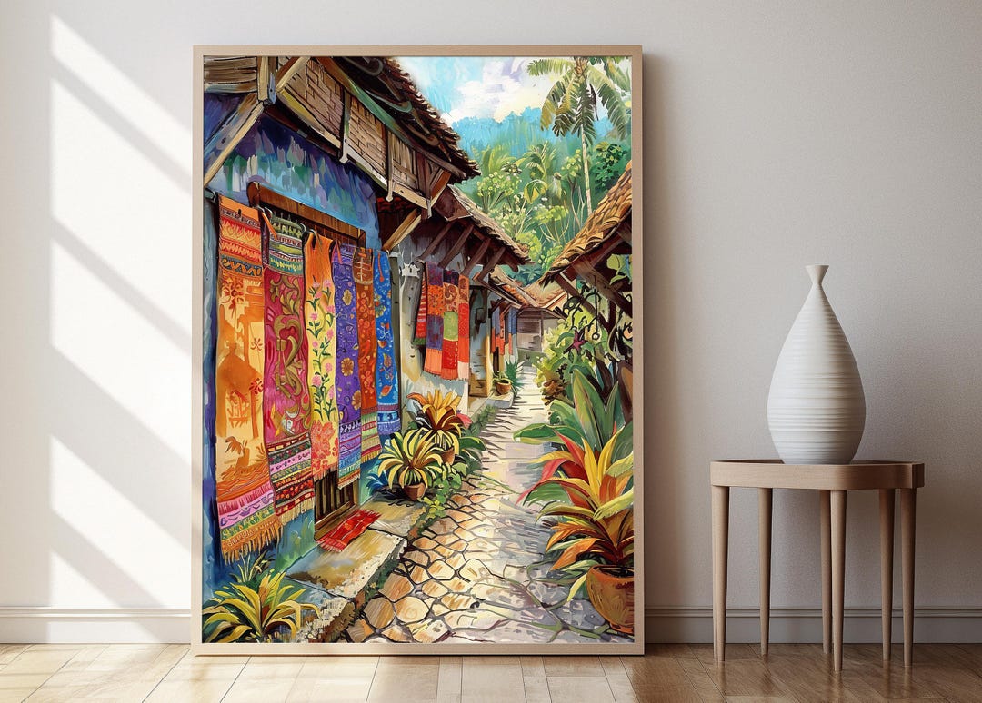 Indonesian Batik Art Print, Javanese, Wall Decor, Unique Indonesian ...