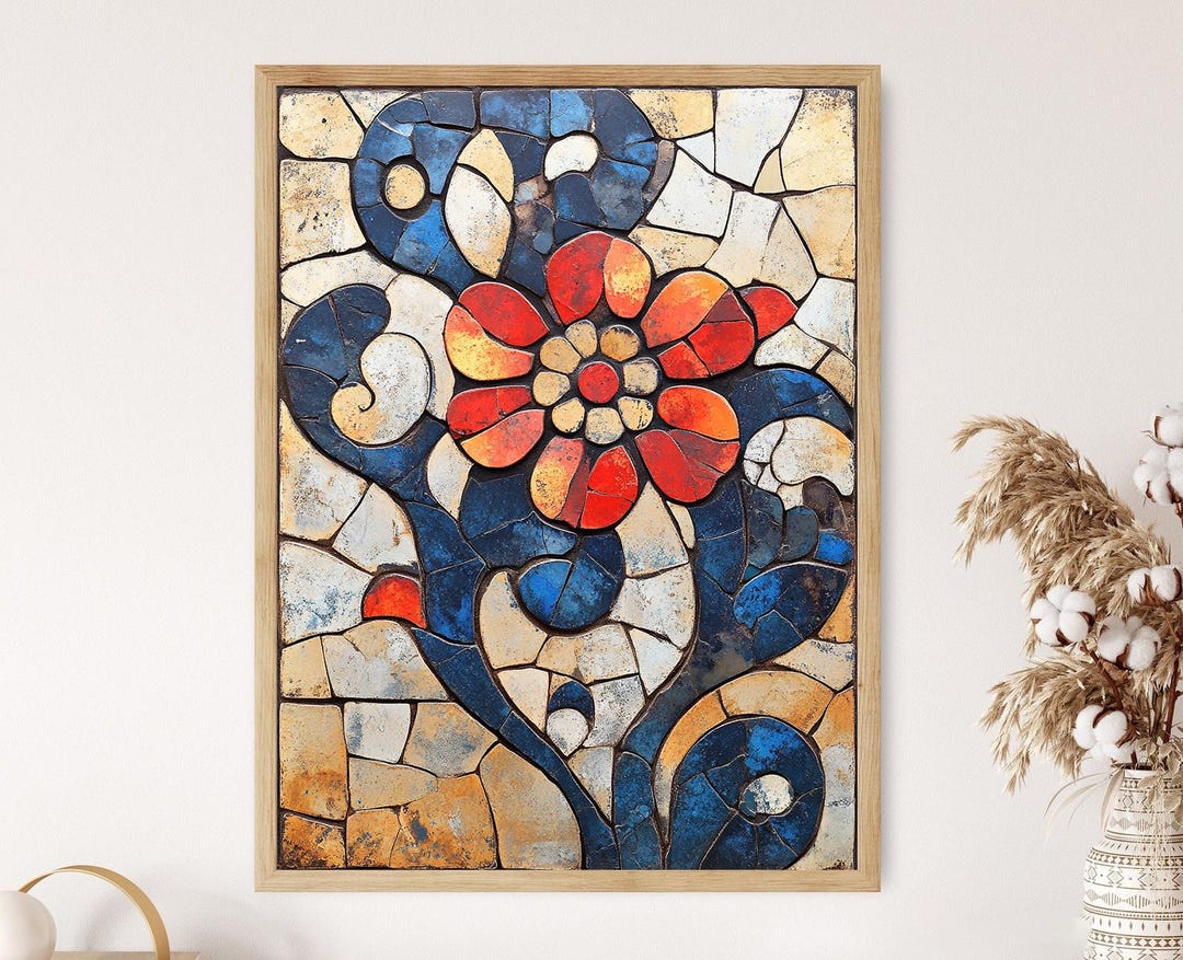 Traditional Syrian Mosaic Art Print, Middle Eastern Heritage Poster - Etsy