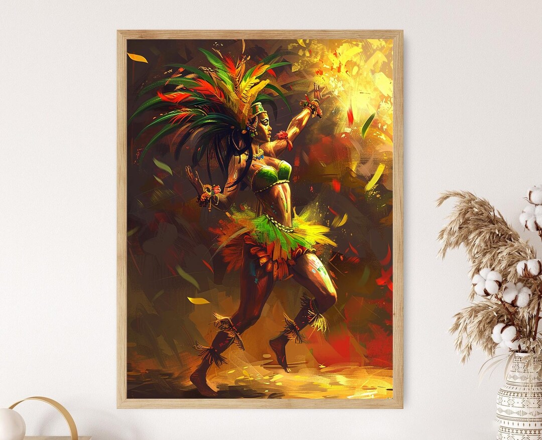 Samba Dancer Art Print, Brazilian Carnival Illustration - Etsy