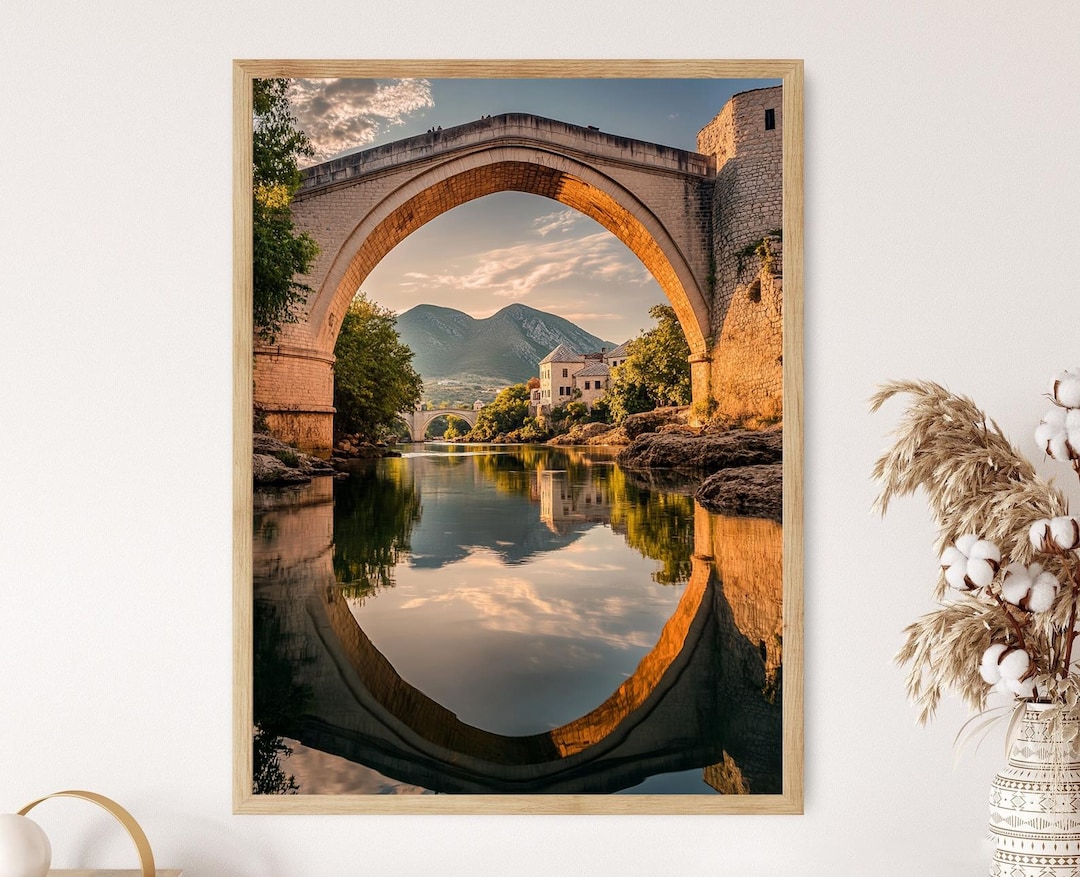Stari Most Art Print, Bosnia, Iconic Mostar Bridge - Etsy