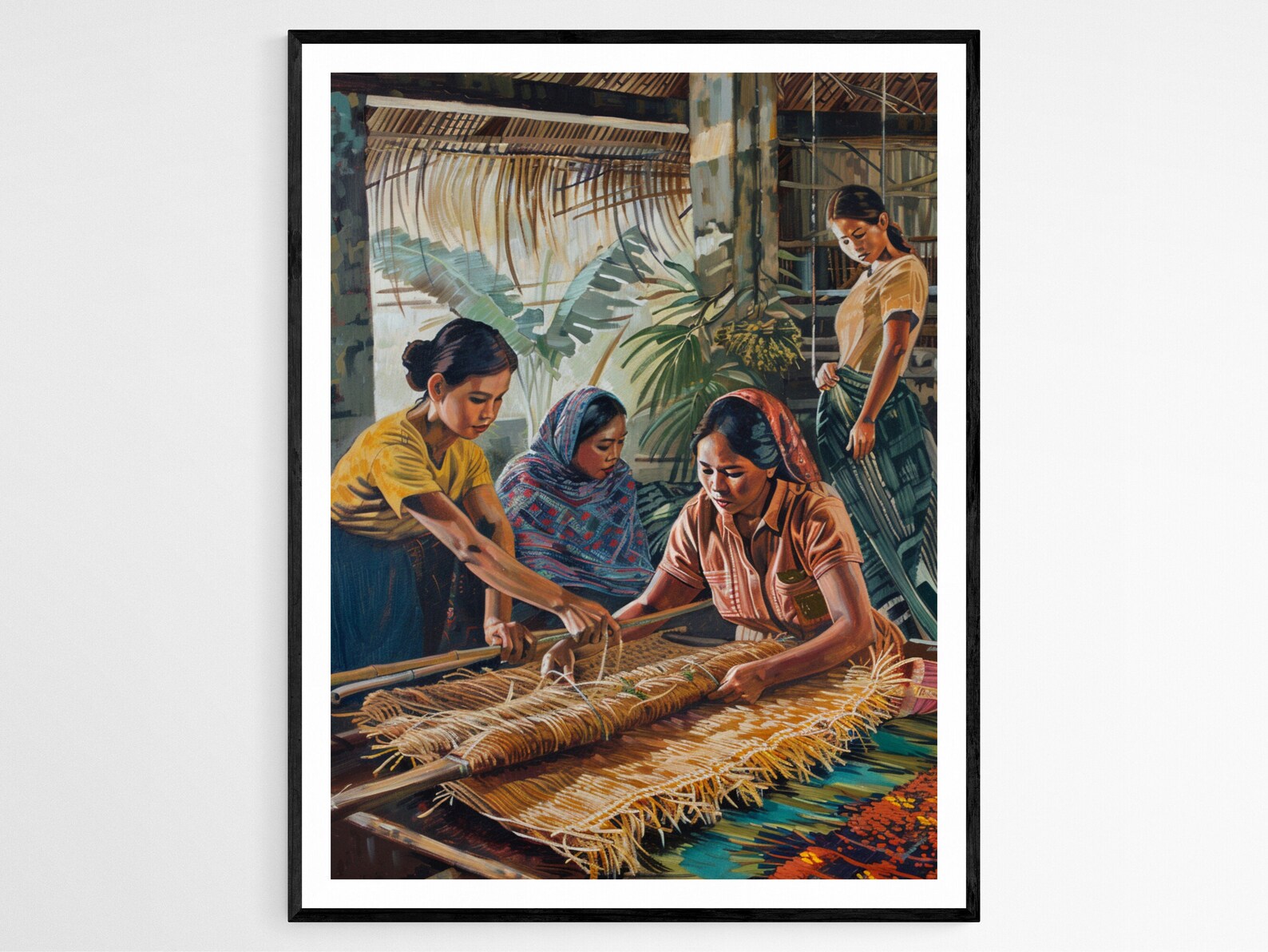 Filipina Weaver Women Art Print: Traditional Filipino Textile Decor - Etsy