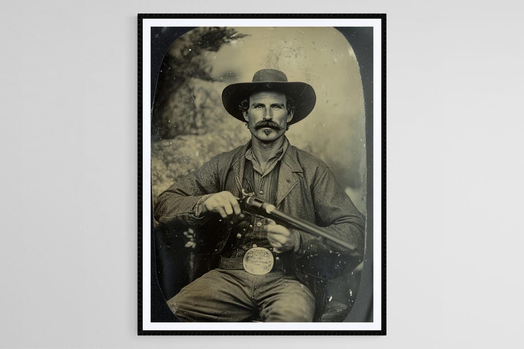 Wyatt Earp Vintage Photo Print, Old West Cowboy Historical Art - Etsy