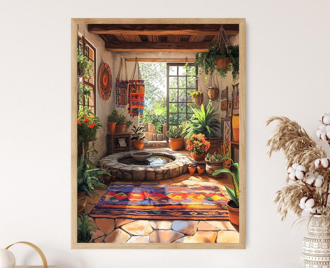 Chilean Craft Shop Art Print: Mapuche Textiles & Pottery - Etsy