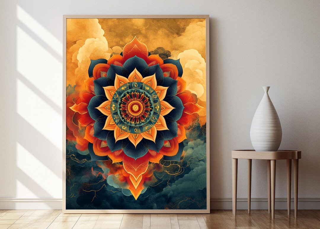 Buddhist Mandala Art Print, Symbol of Balance and Harmony - Etsy