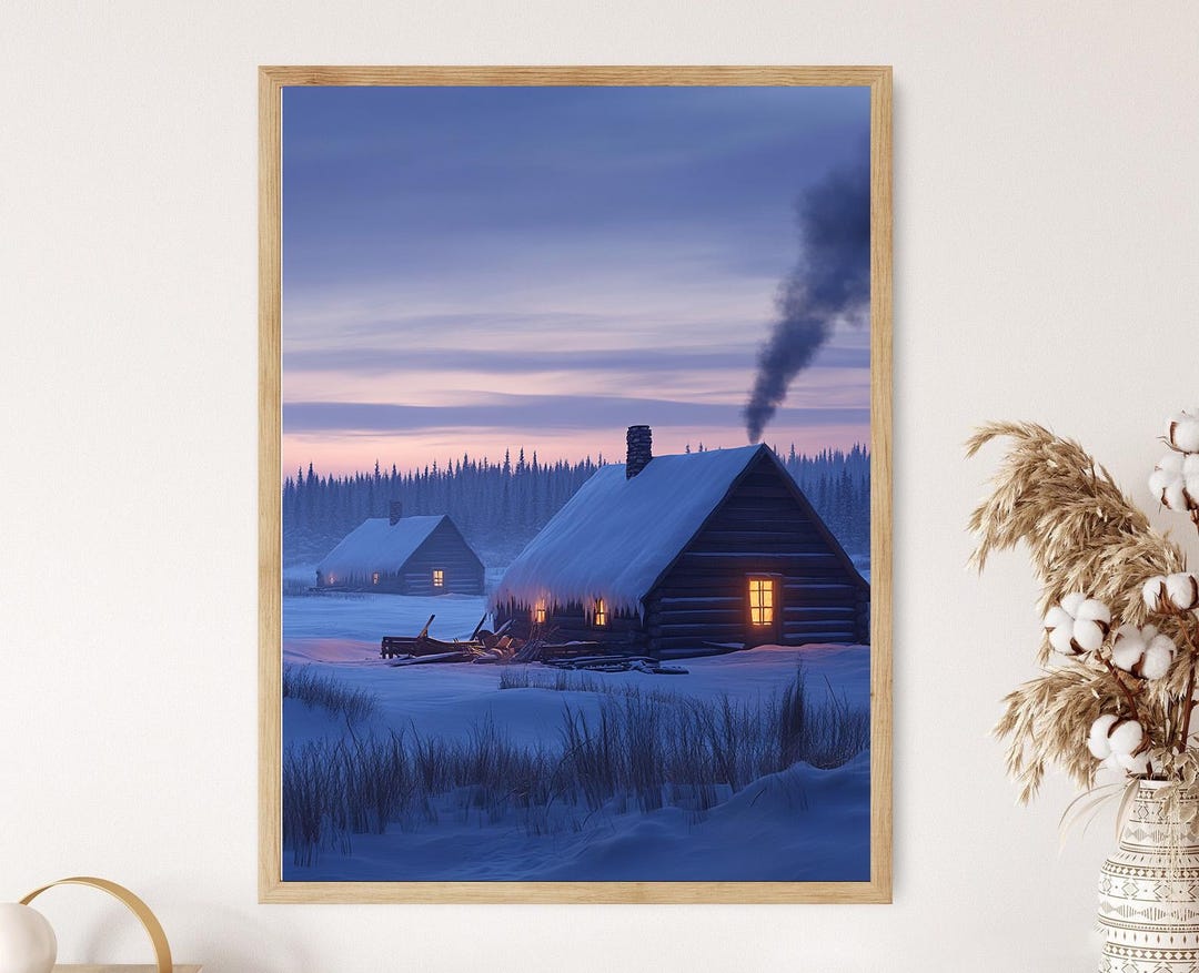 Sami Lavvu Tent With Reindeer Antlers and Northern Lights Fine Art ...