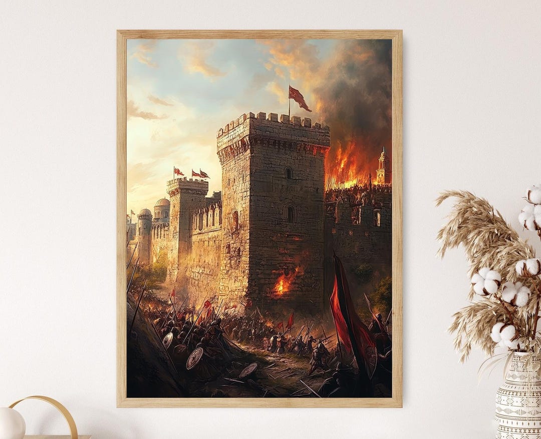 Fall of Constantinople Art Print: Byzantine Empire Historical Battle - Etsy