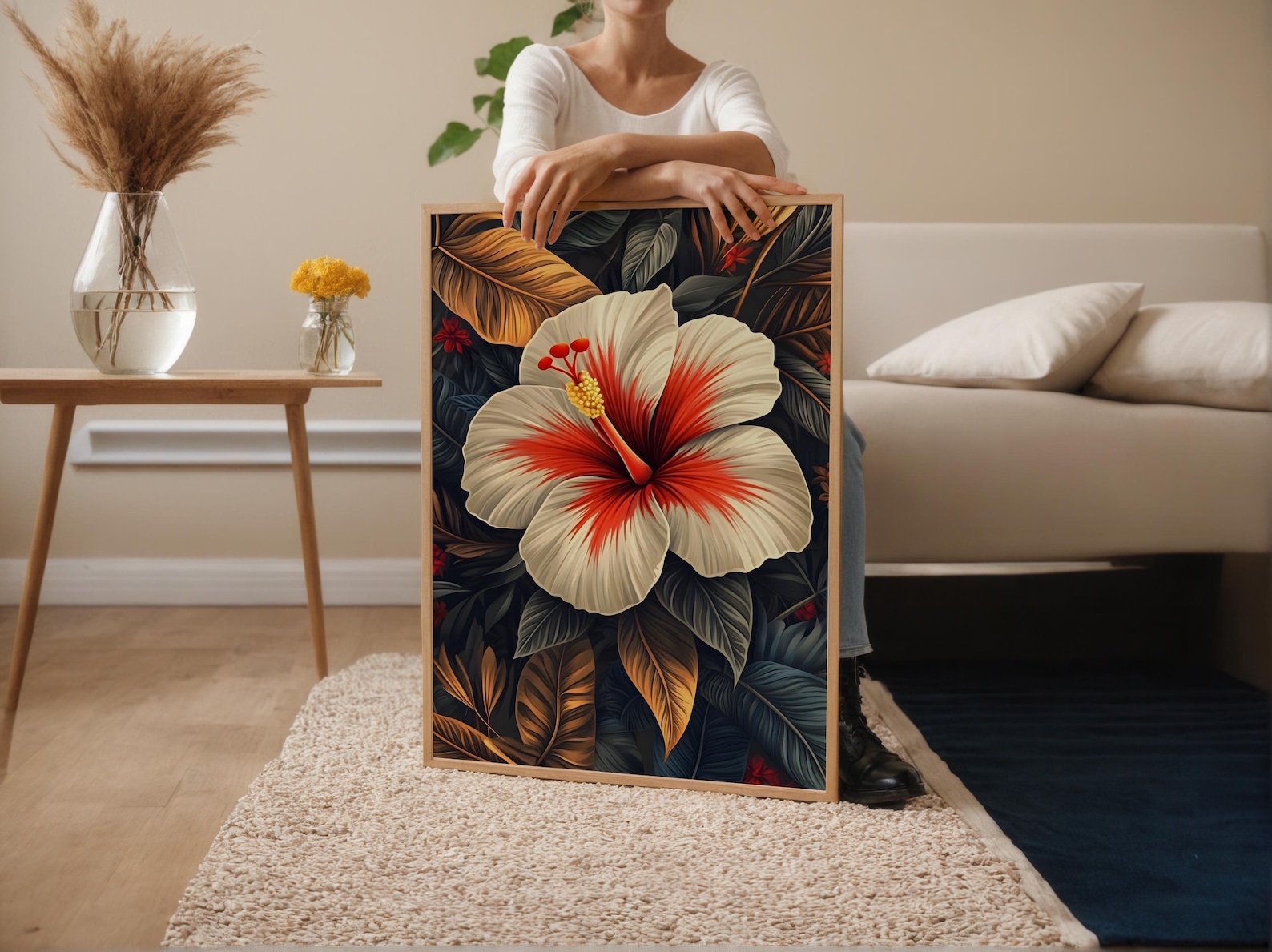 Samoan Hibiscus Flower, Polynesian Floral and Tribal Design Art - Etsy