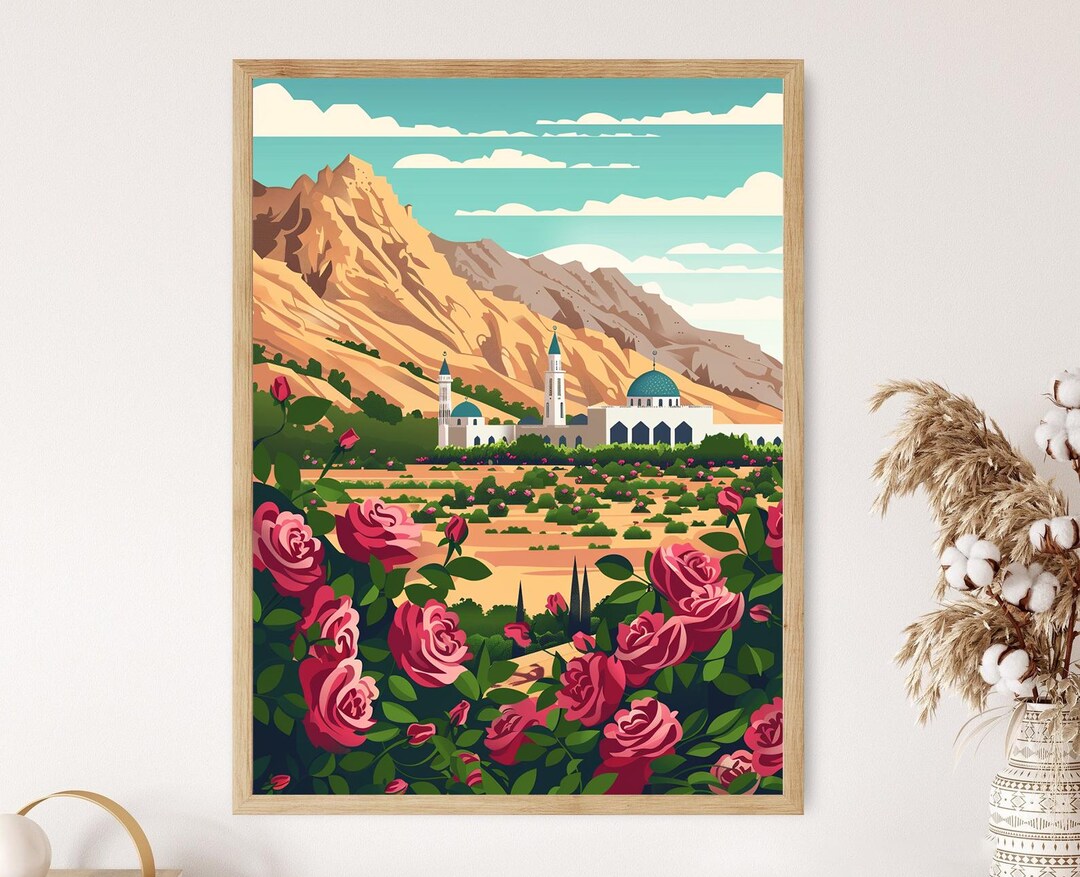 Taif's Mountain Scenery and Rose Fields Art Print, Saudi Arabia ...
