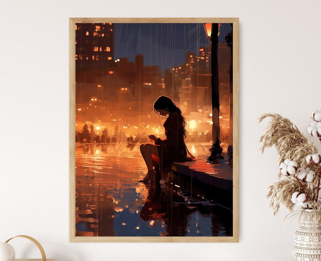 Sadness Art Print: Tranquil Home Decor, Contemplative Wall Art - Etsy