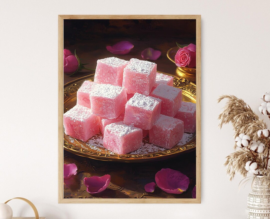 Rosewater Turkish Delight, Turkish Gül Lokumu Fine Art Print - Etsy