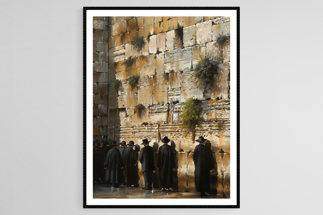 Wailing Wall Art Print, the Western Wall, Orthodox Jew Kotel Artwork - Etsy