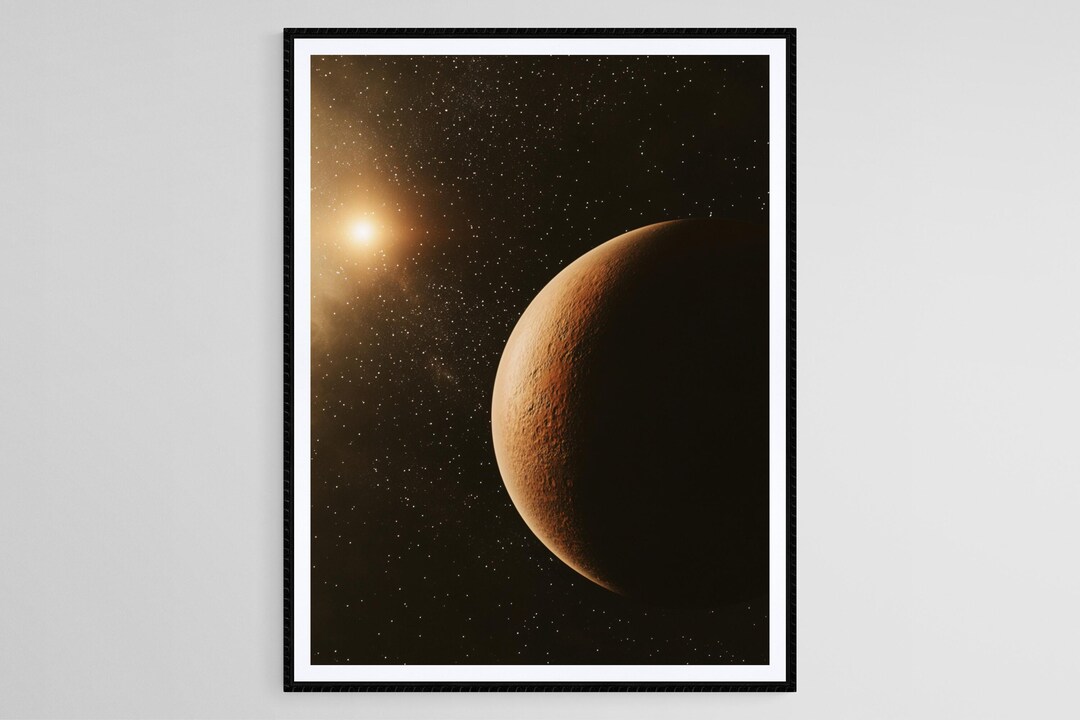 Mars at Night Sky Photo Print, Red Planet Under the Stars Wall Art - Etsy