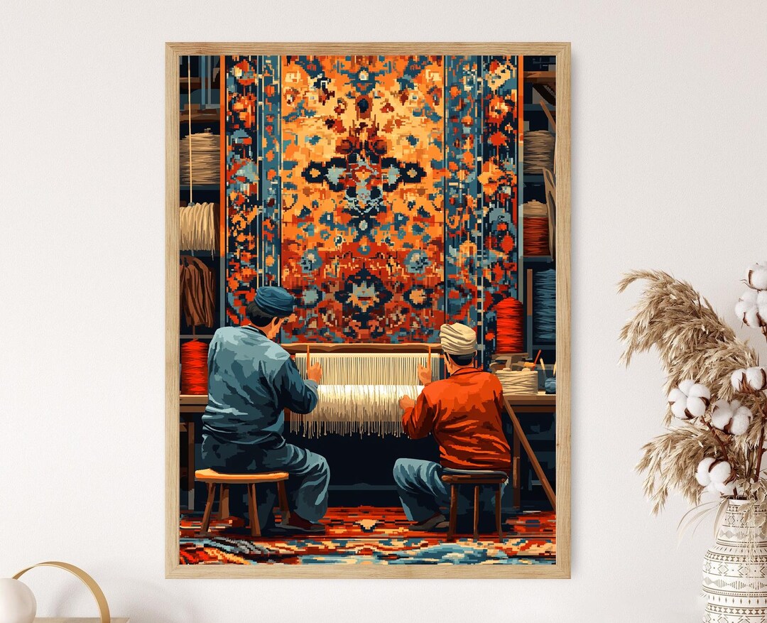 Yazidi Carpet Weaving, Kurdish Culture Art Print - Etsy