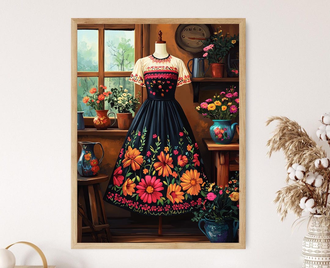 Muhu Embroidery Illustration, Estonian Folk Skirt, Traditional Textile ...