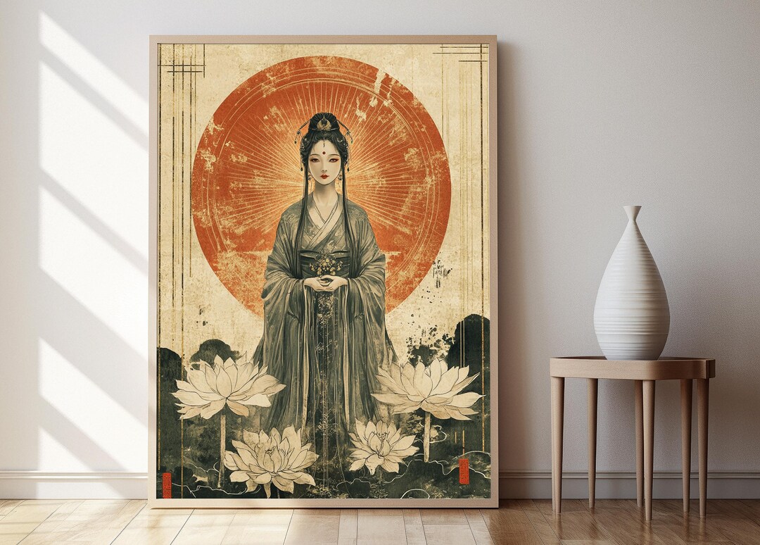 Doumu Cosmic Goddess Art Print, Chinese Mythology Poster, Celestial ...