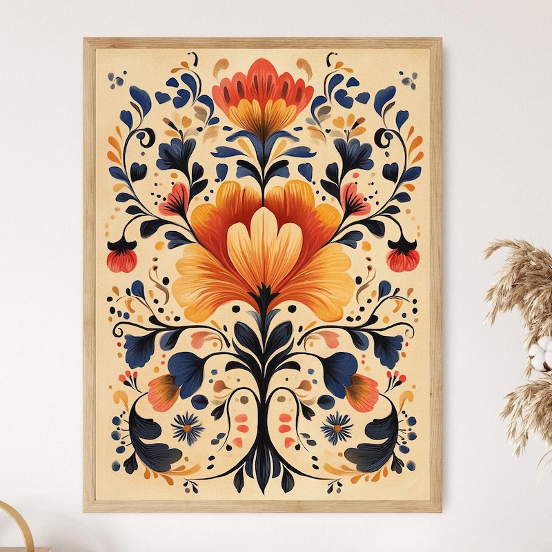 Rosemaling Wall Art - Etsy