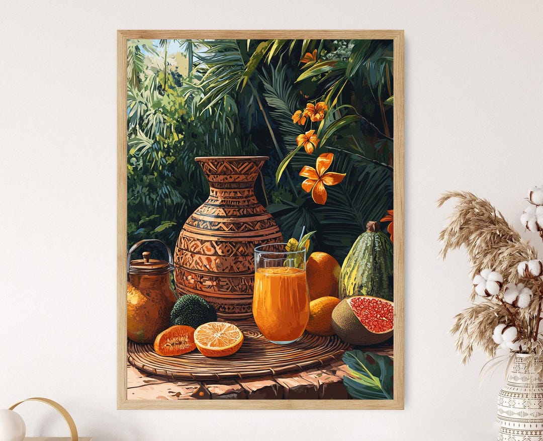 Nicaraguan Chicha Art Print, Gourds and Tropical Fruits - Etsy