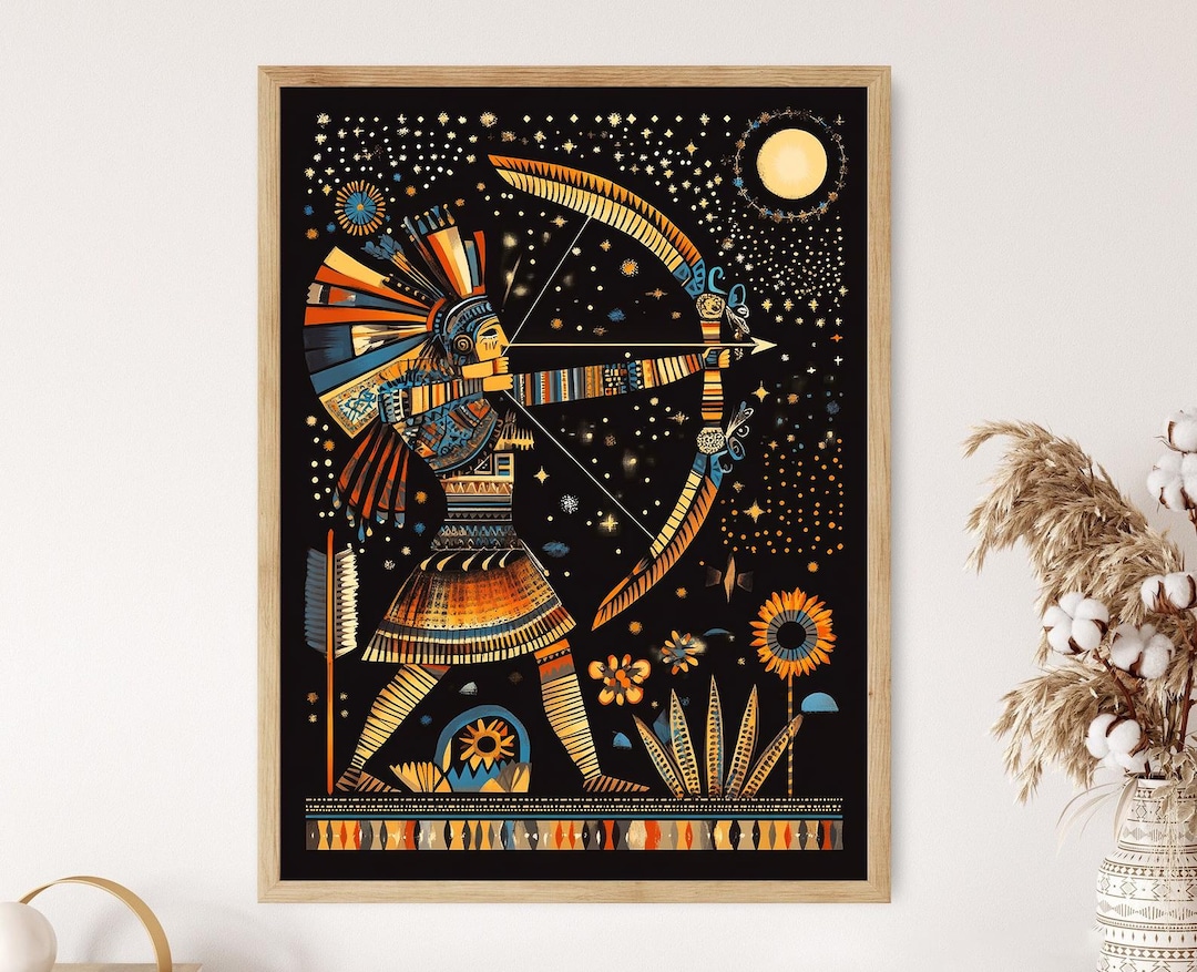 Mixcoatl Art Print, Aztec God of the Hunt and Milky Way - Etsy