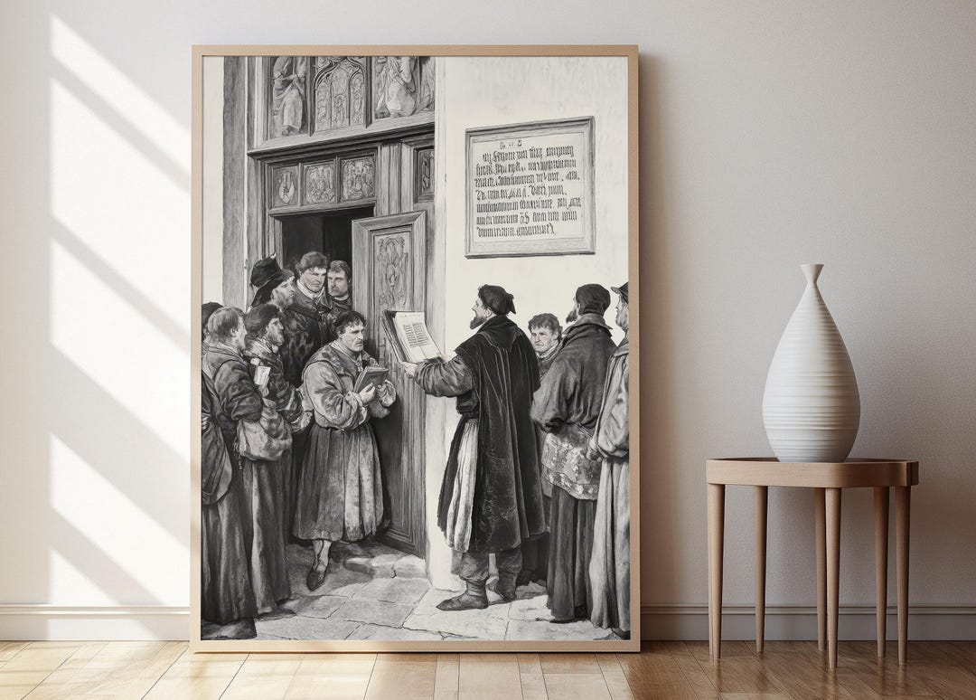Martin Luther's 95 Theses Art Print, Reformation - Etsy