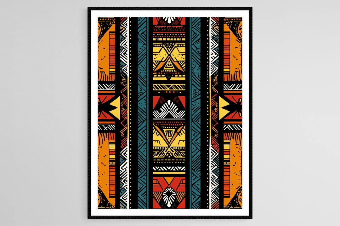 Traditional Dashiki Pattern Illustration, African Ethnic Art Print - Etsy