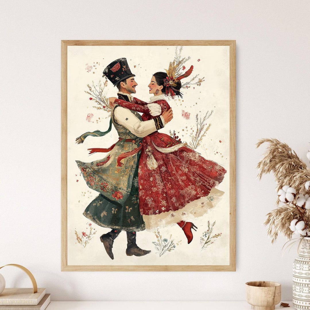 Hungarian Csárdás Dance Art Print, Traditional Costumes - Etsy