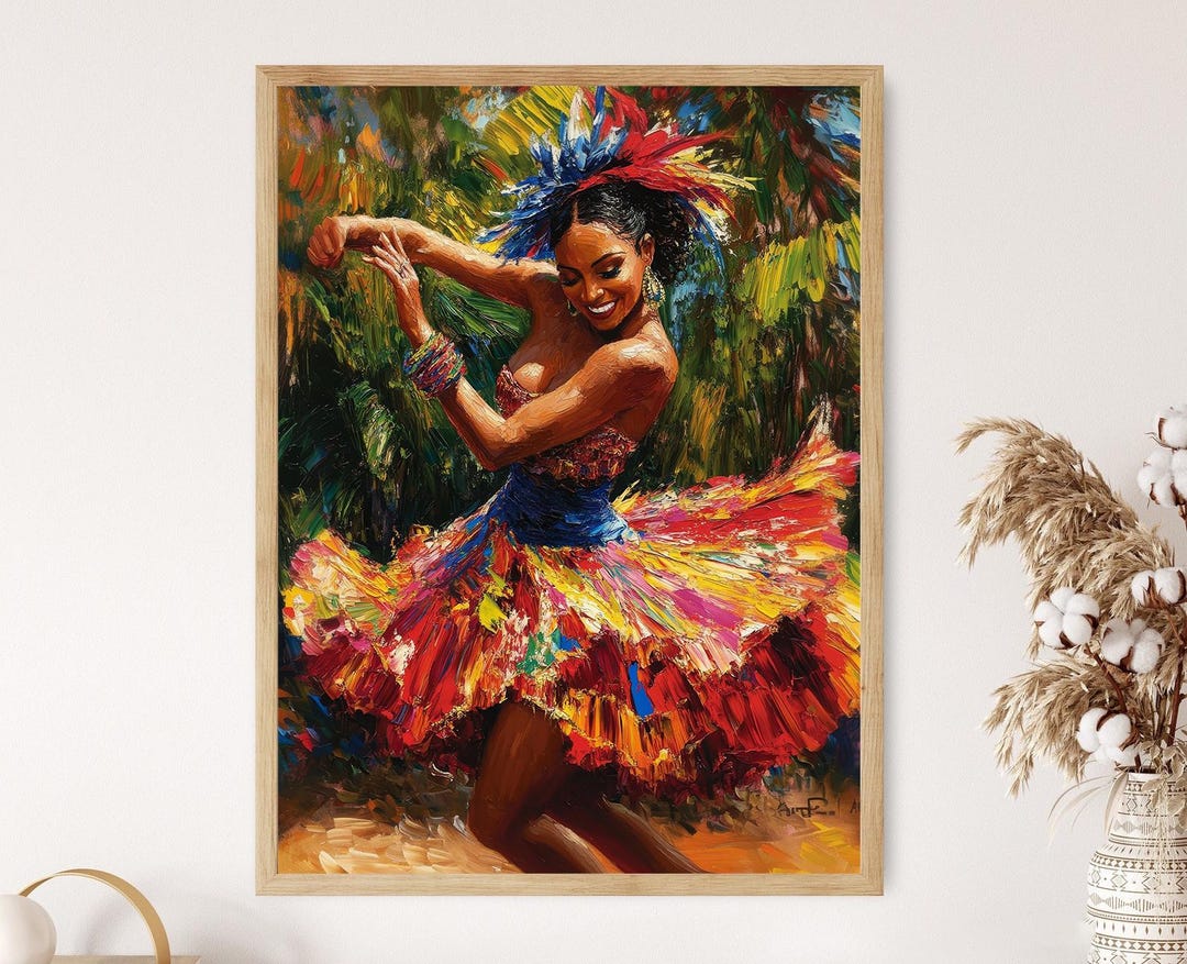 Brazilian Forró Dancer Art Print: South American Folk Dance ...