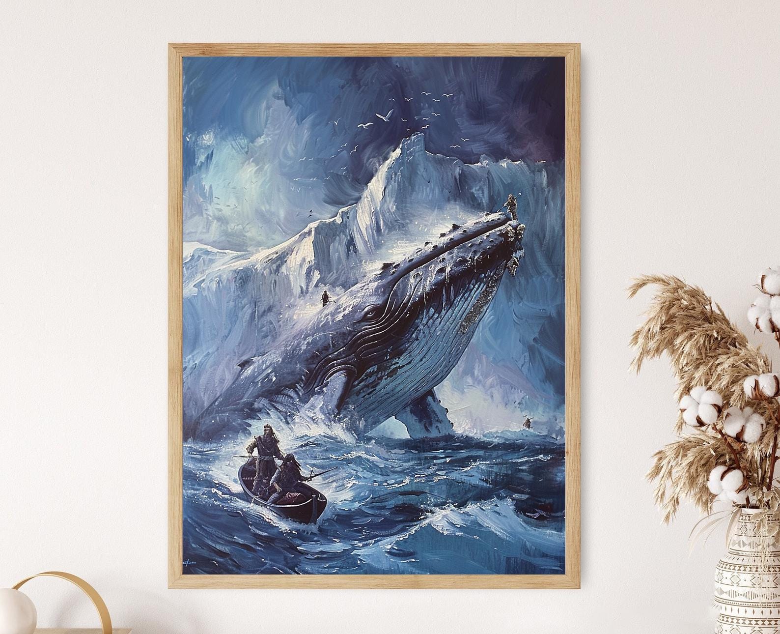 Inuit Whale Hunt Painting, Traditional Hunting Practices - Etsy