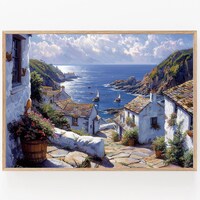 Polperro Harbour Cornwall, Original Watercolour Painting 15 X 11 Inches ...