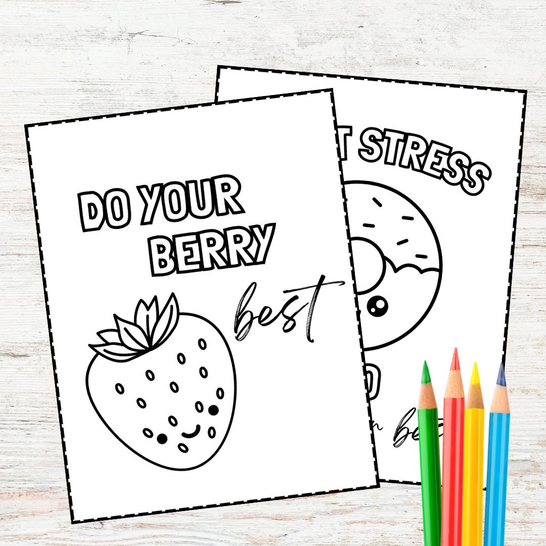 Testing Motivation Coloring Pages, Encouragement Notes, Positive ...