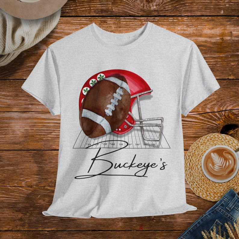Buckeyes Football Watercolor T-shirt, Ohio State Buckeyes Apparel ...