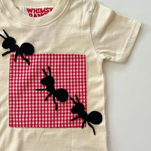 Kids Ant Tee: Hand Appliqued Soft Washable Felt Ants - Kids Bug Shirt ...
