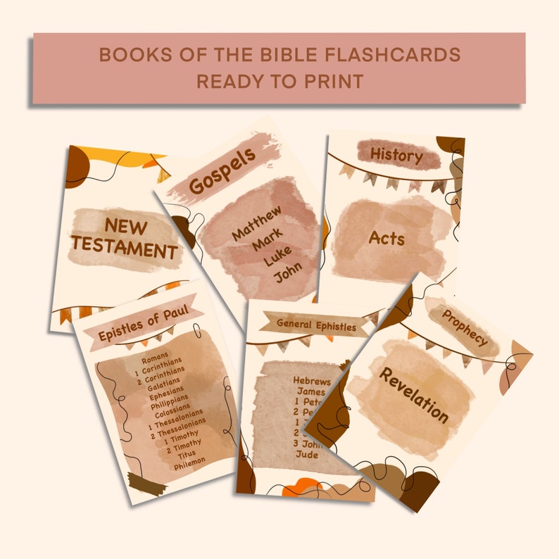 Books of the Bible Sunday School Lesson, Flashcards, Digital Prints ...