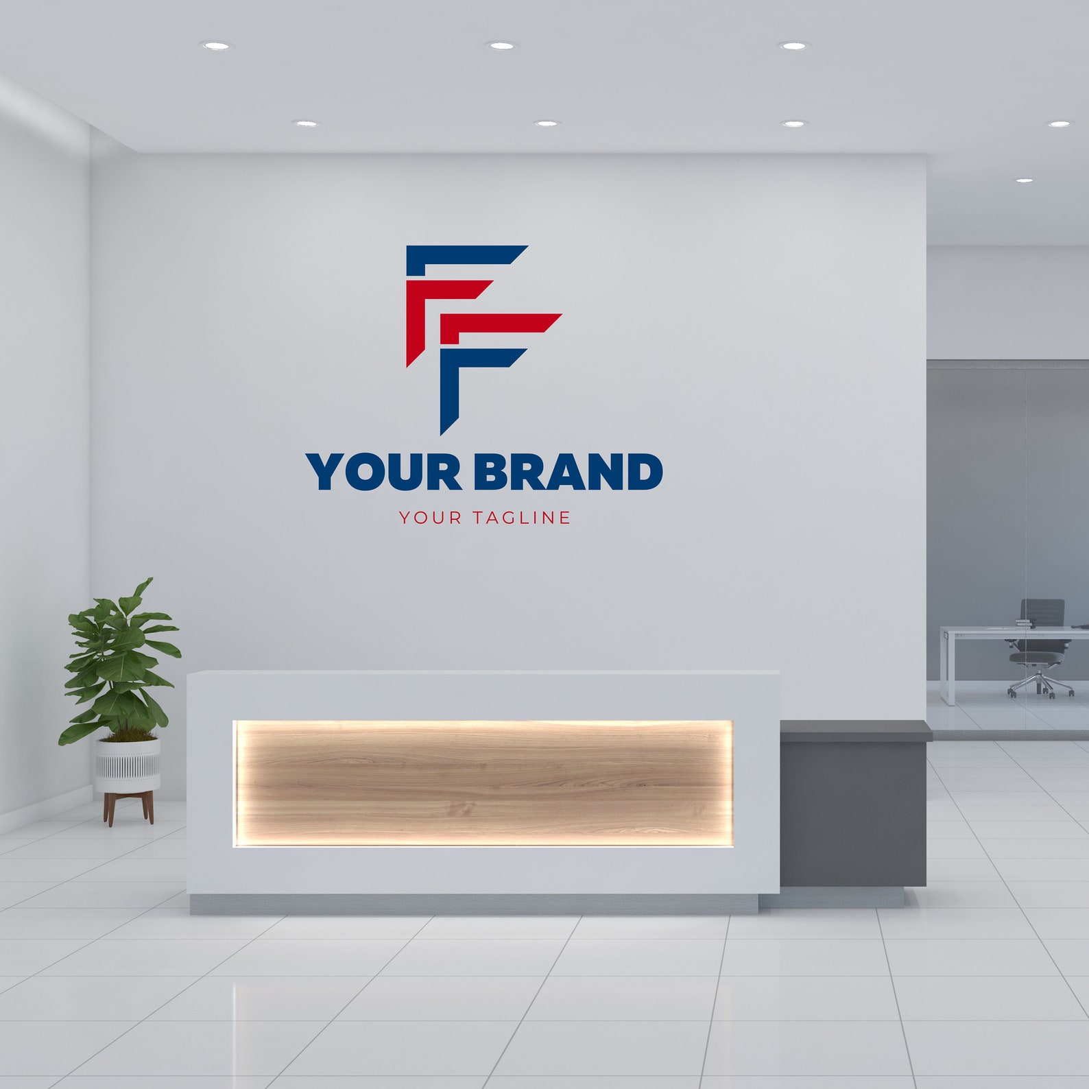 Letter FF Business Logo, Vector Logo Design, Customizable Logo, Custom ...