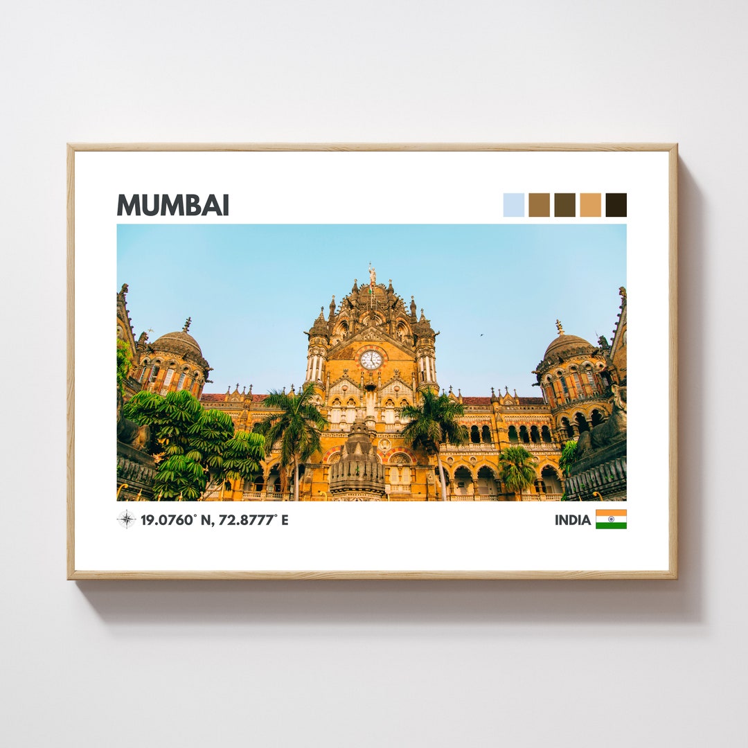 Mumbai Travel Poster, India, Minimalist Wall Art, Travel Art Print ...