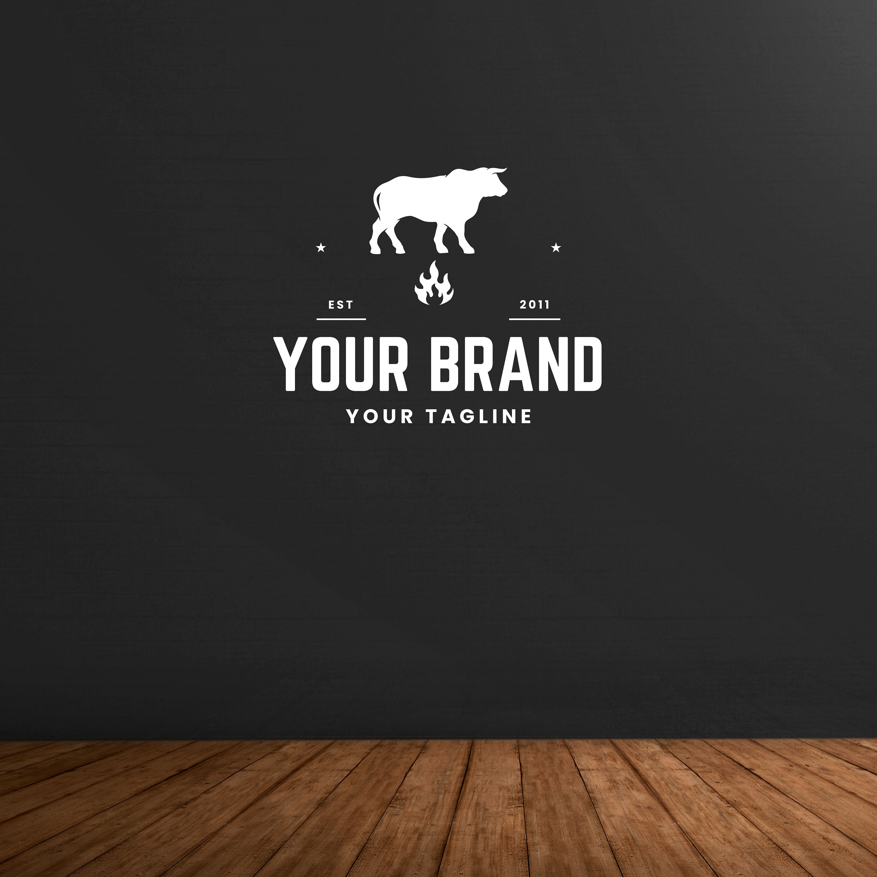Cattle Farm Bull Logo, Vector Logo Design, Customizable Logo, Custom ...