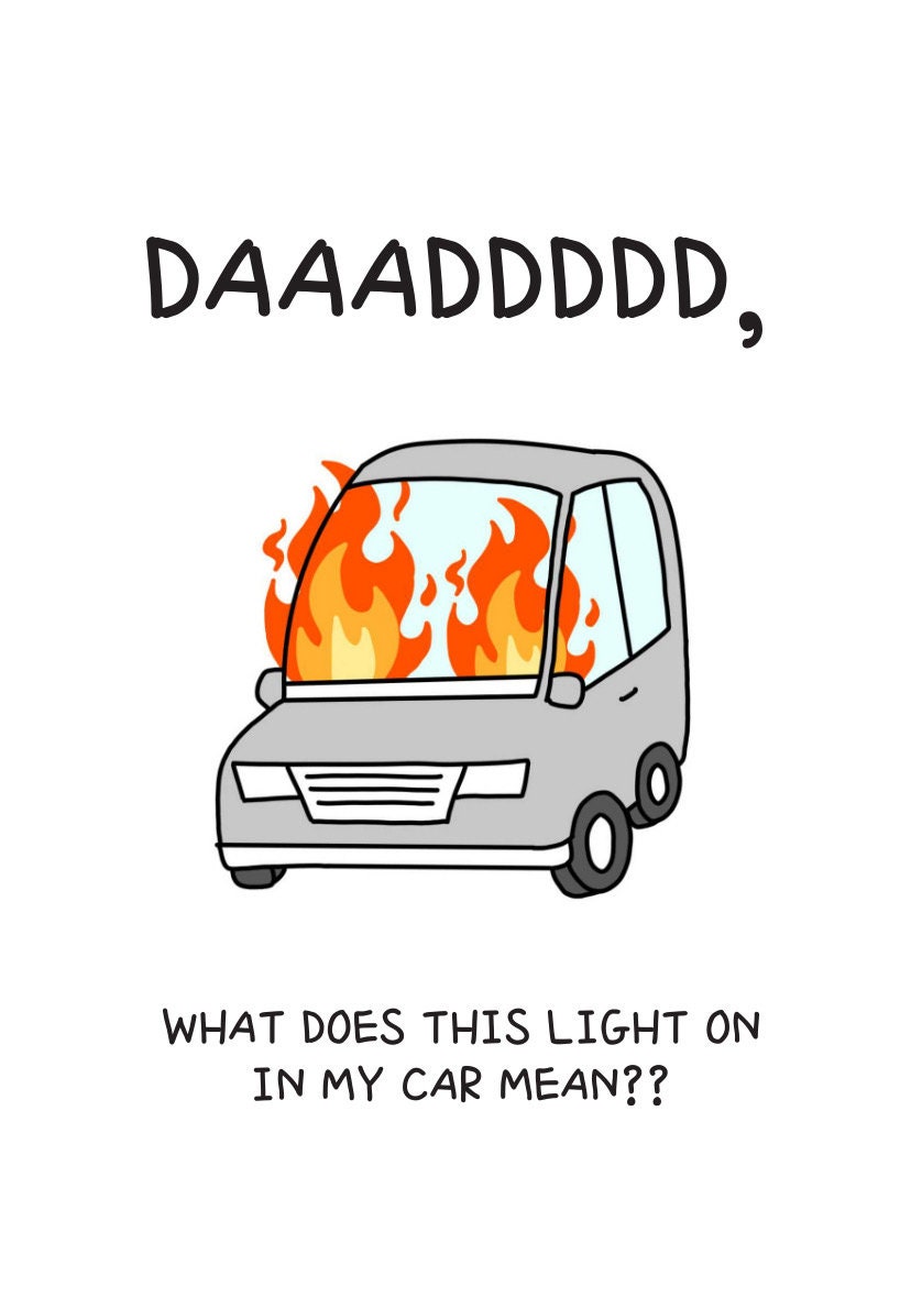 Fathers Day Card Dad Car Funny Quote - Etsy