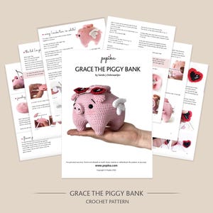 Amigurumi Crochet Piggy Bank Pattern - Grace the Piggy Bank - Etsy