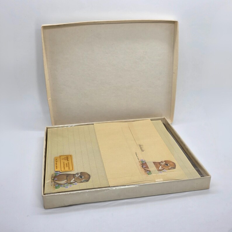 Vintage Hallmark Ambassador Woodland Baby Squirrel Stationery Set ...