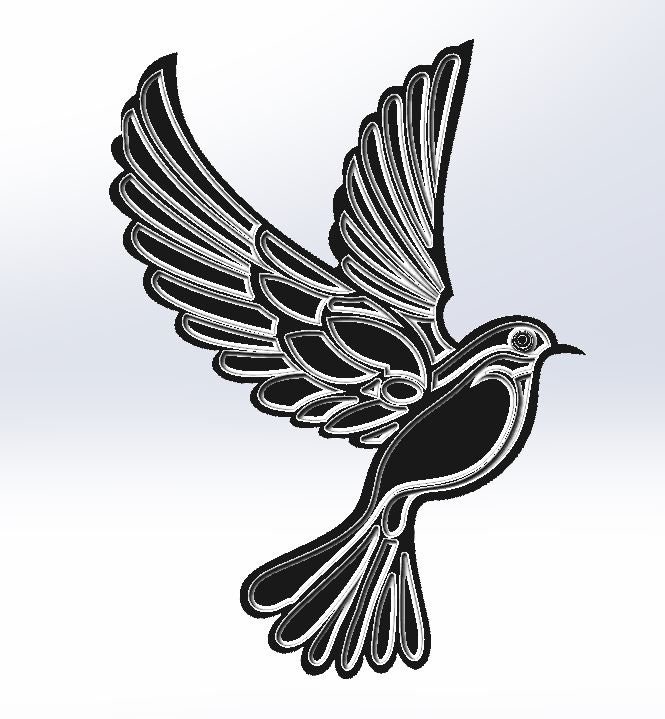 3D Printable Bird Model STL File Detailed Bird Design for 3D Printing ...