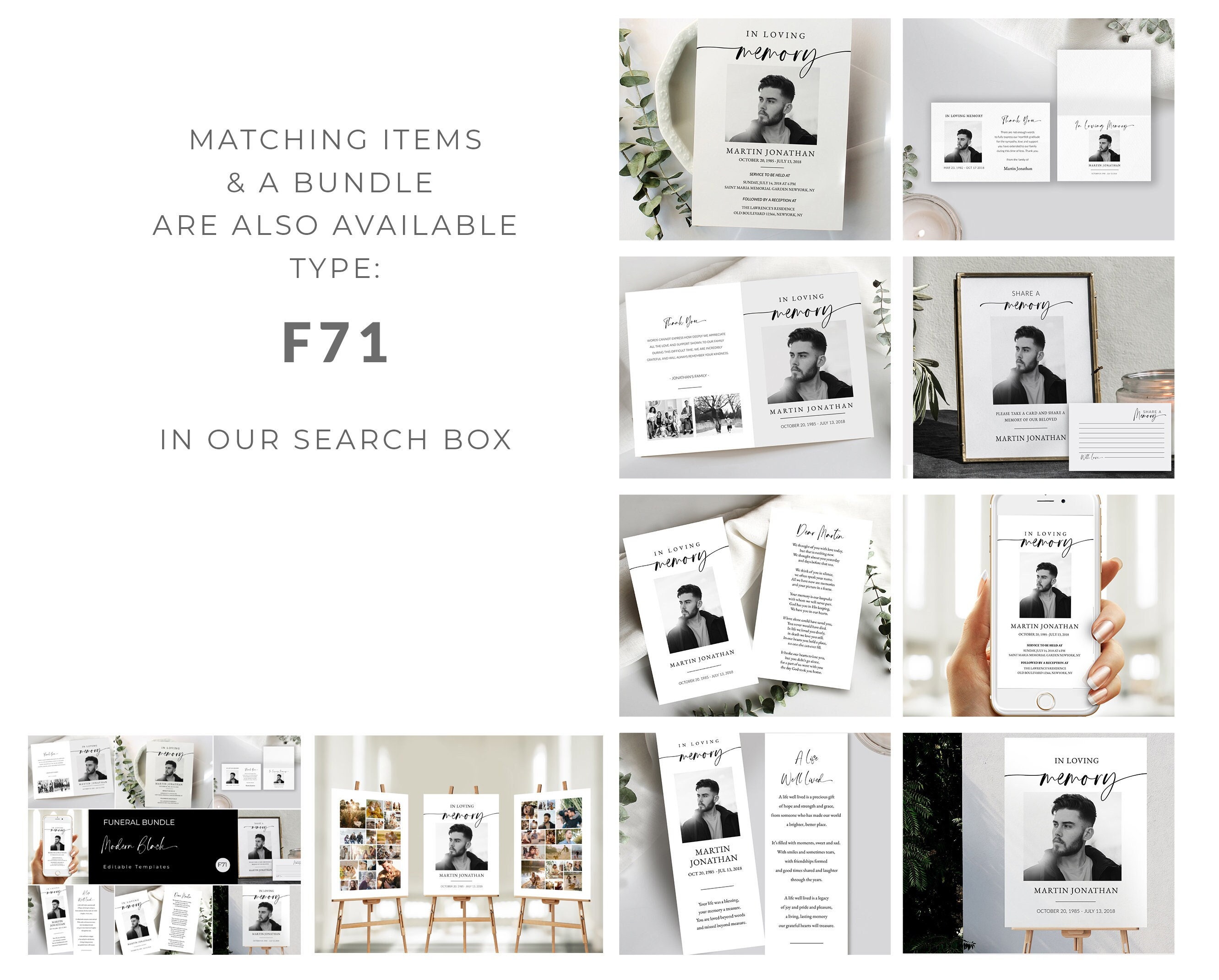 Minimalist Funeral Welcome Sign Template, in Loving Memory Welcome ...