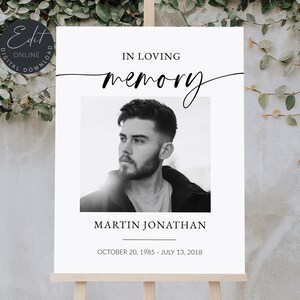 Minimalist Funeral Welcome Sign Template, in Loving Memory Welcome ...