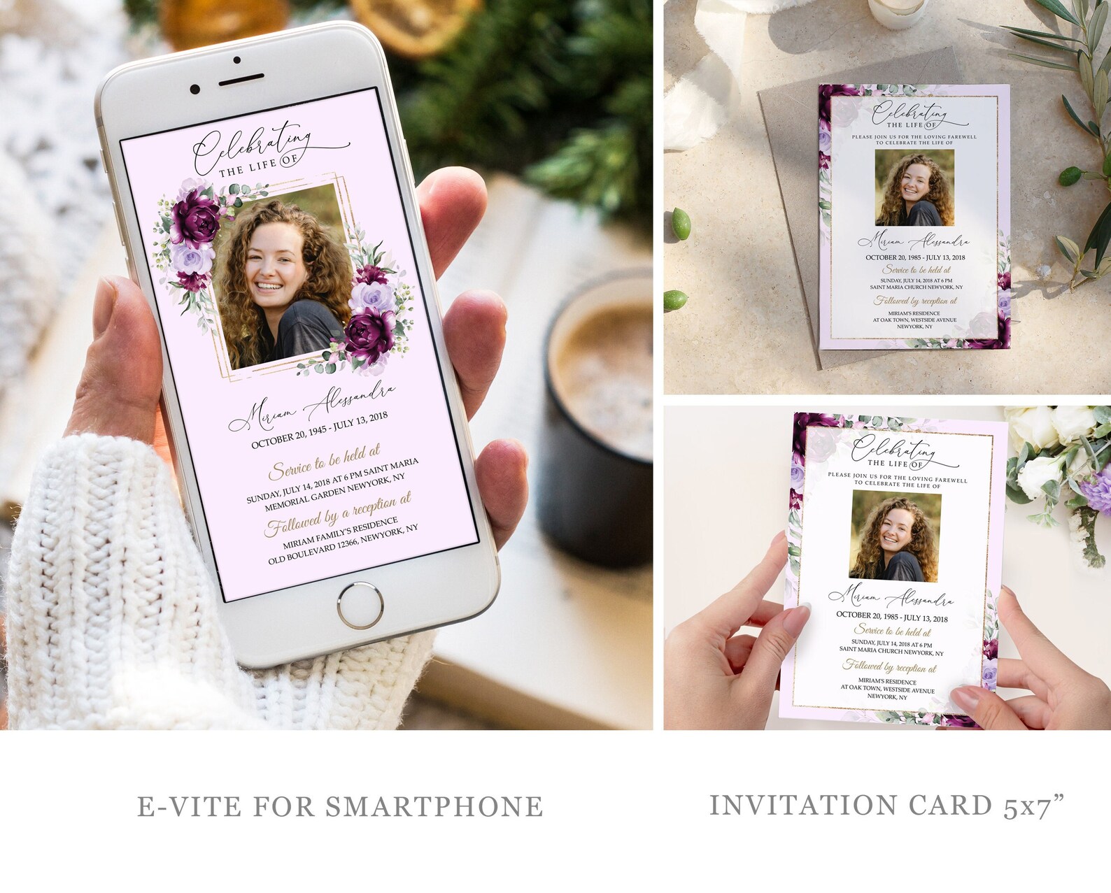 Editable Funeral Bundle, Memorial Package Celebration of Life Package ...