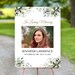 Greenery Editable Funeral Sign, Leaves Green, Memorial Service Sign ...